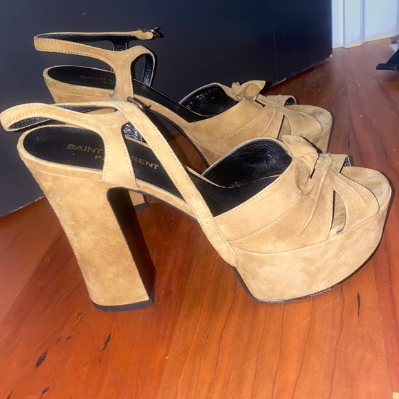 Yves Saint Laurent | Shoes | Yves Saint Laurent Tan Candy 8 Suede ...